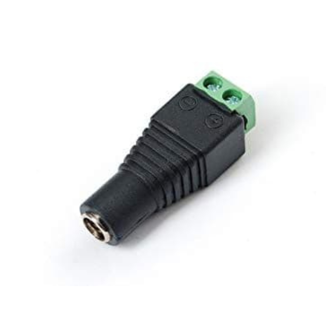 Female DC plug with terminal block – The CCTV Centre