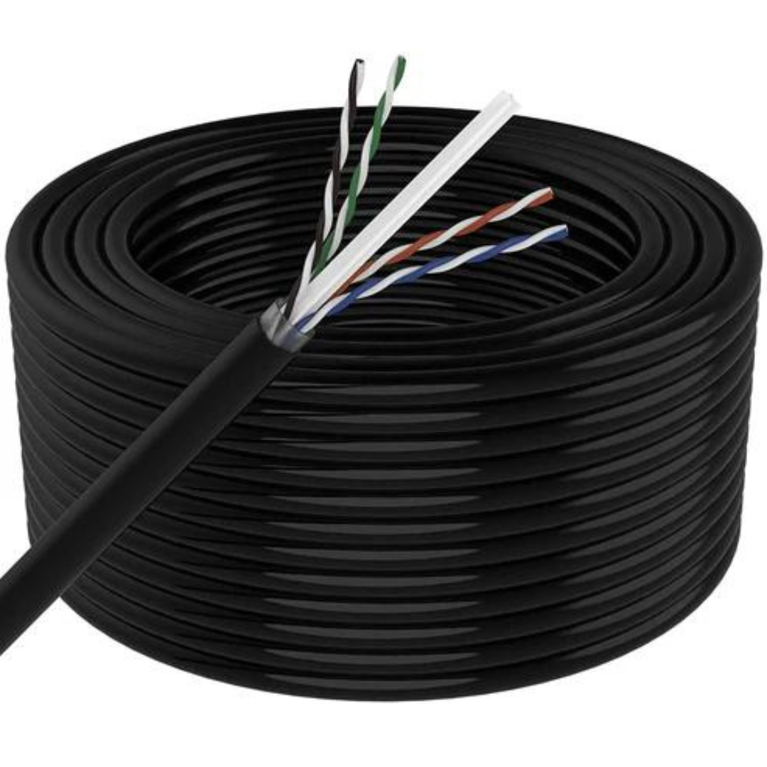 CAT6 Full Copper Outdoor UTP Networking Cable - Black 23 AWG - 100m ...